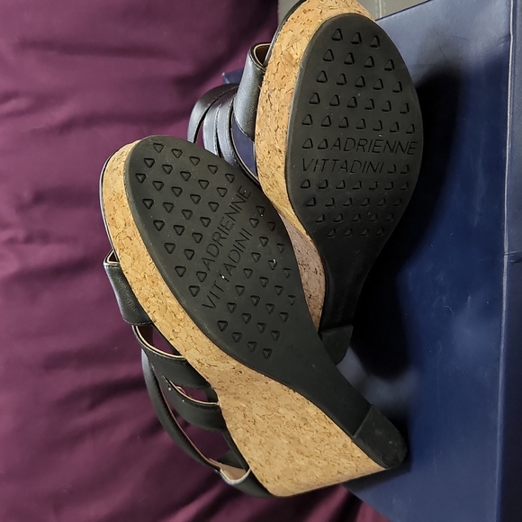 Adrienne Vittadini | Shoes | Adrienne Vittadini Chacka Womens Leather Caged Wedges | Poshmark
